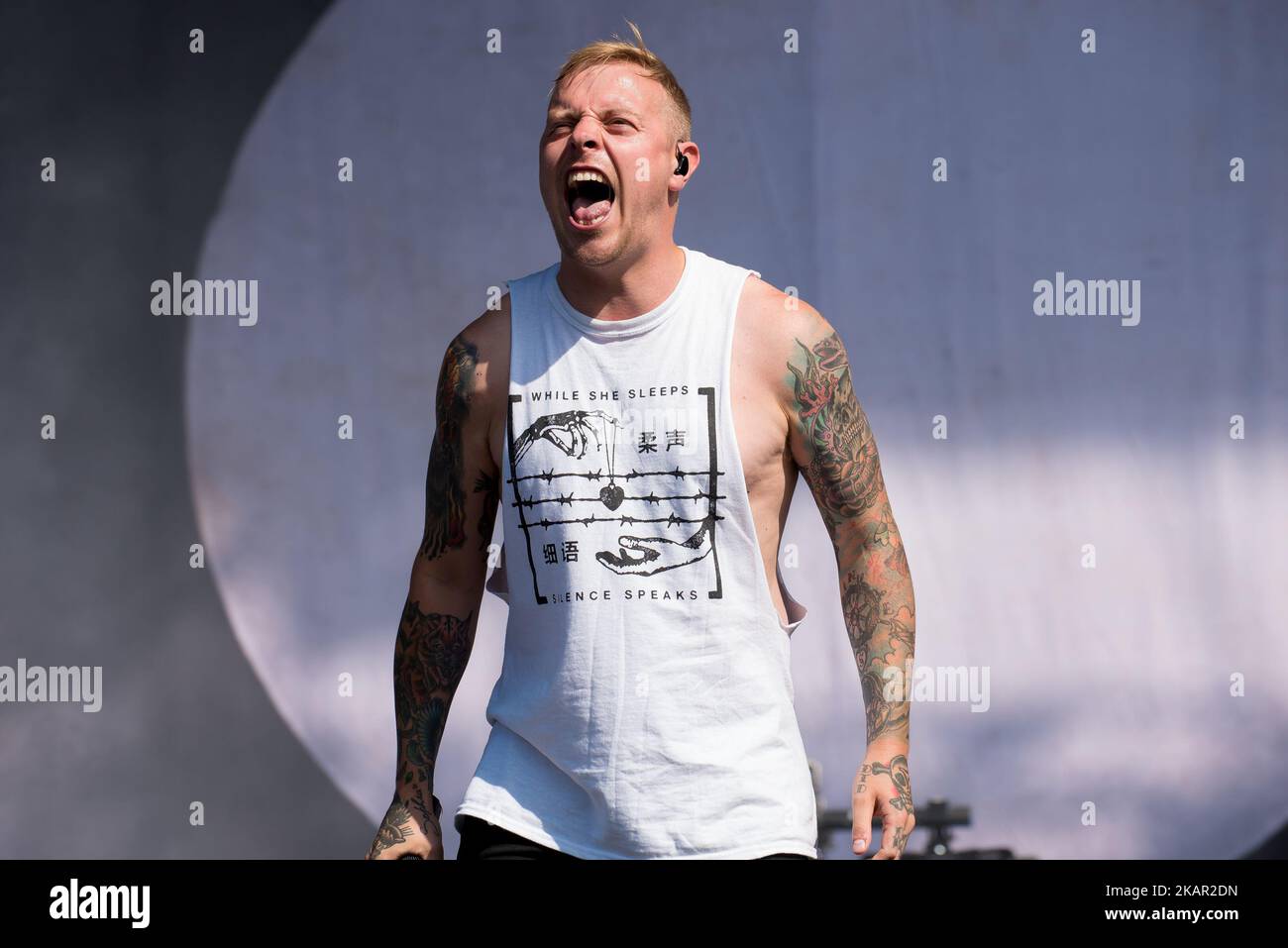 Metalcore band Architects perform live on stage on the third day of ...