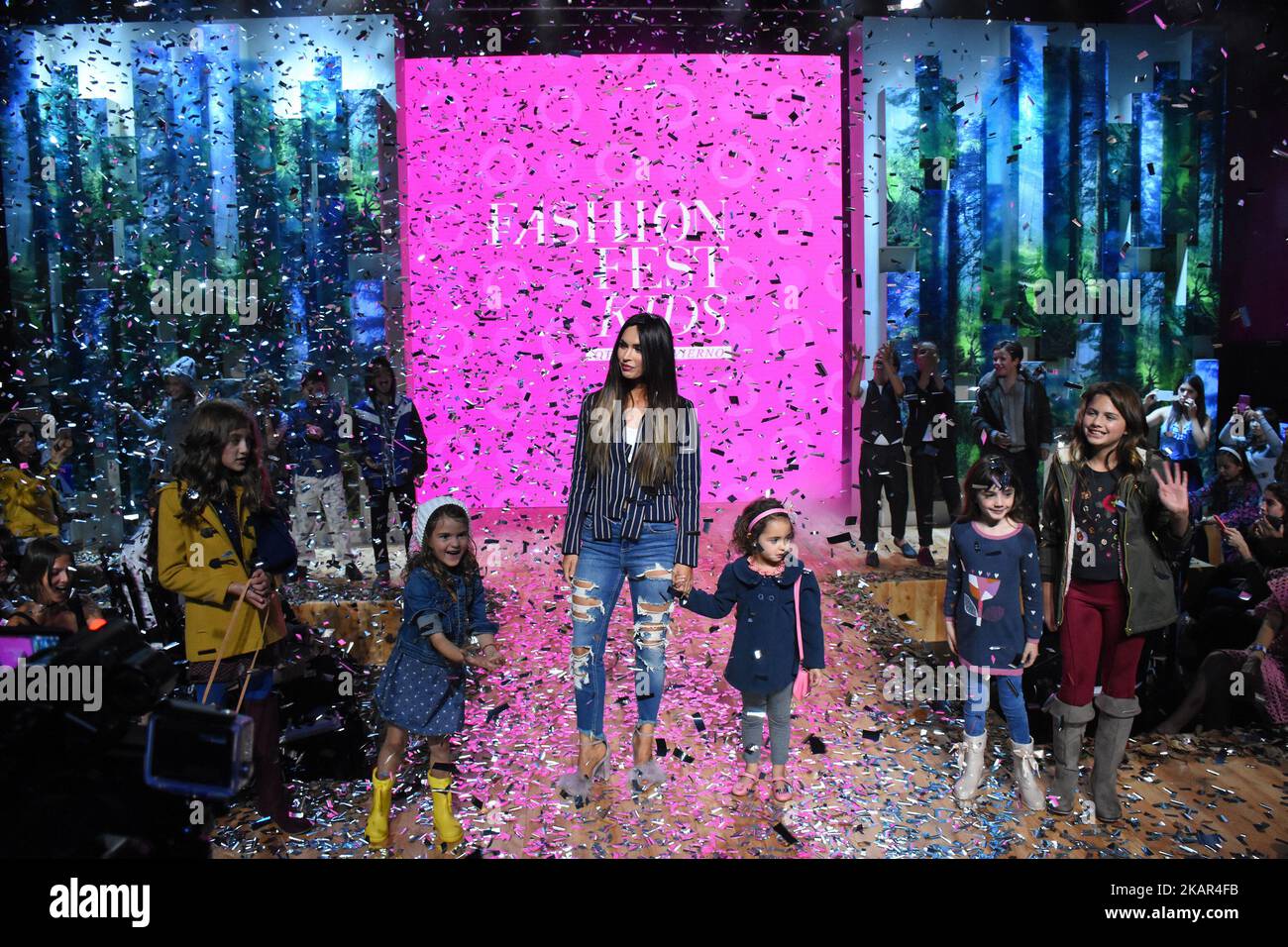 Actress Megan Fox during the fashion show of Fashion Fest Kids Autumn ...