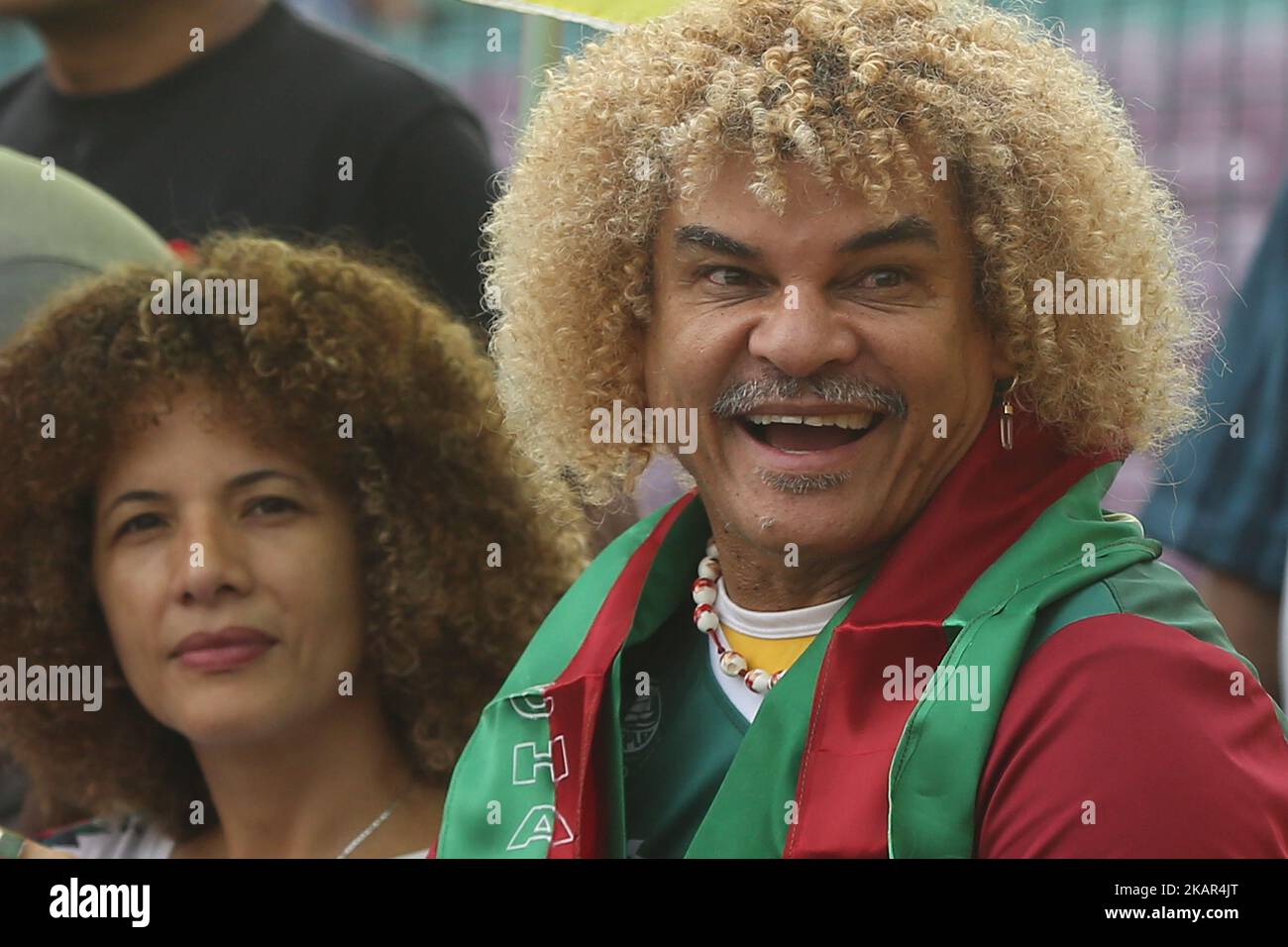 Colombian Former footballer Carlos Valderrama, who played in three ...
