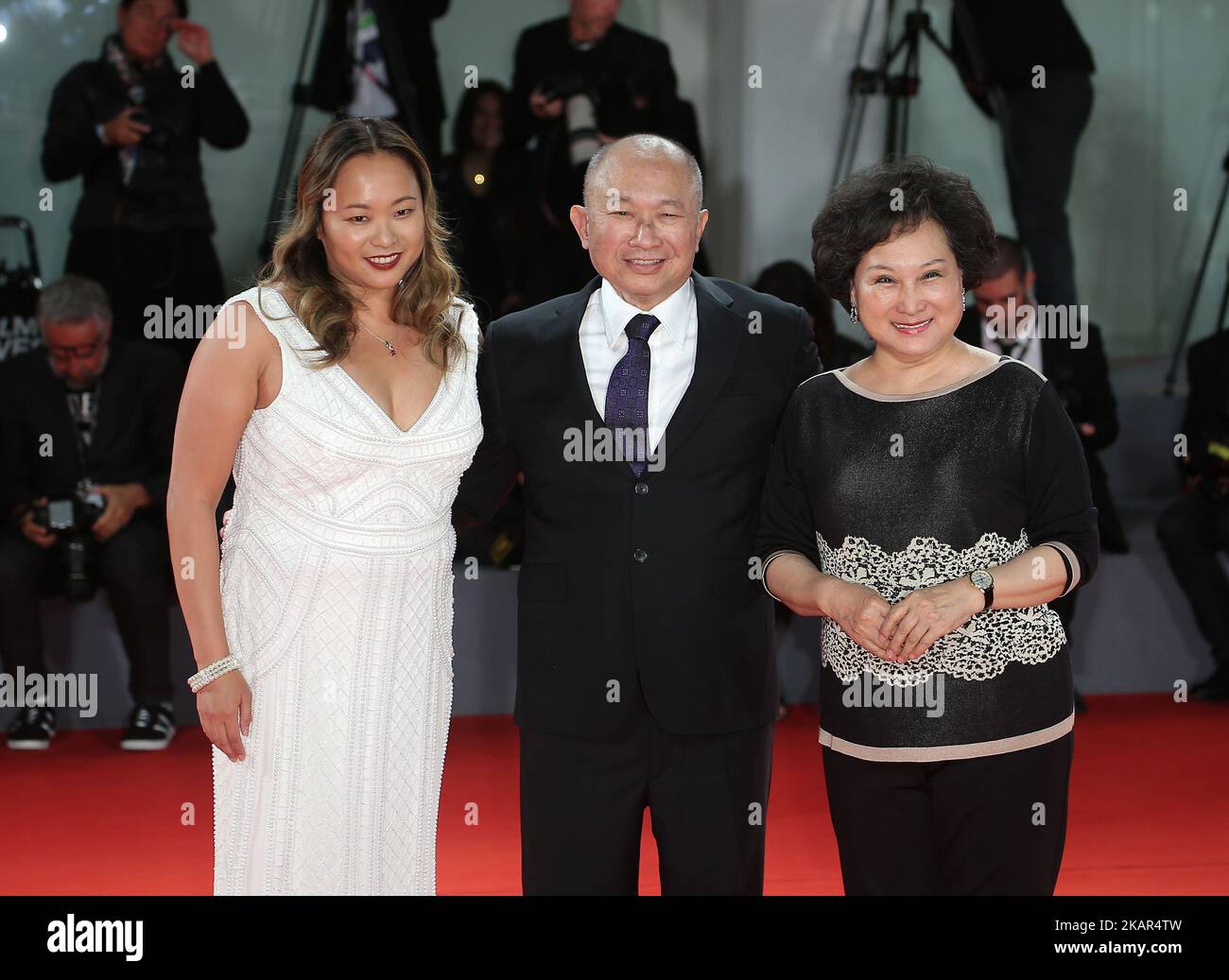 Venice, Italy. 08 September, 2017. Annie Woo Ngau Chun-lung, John Woo ...