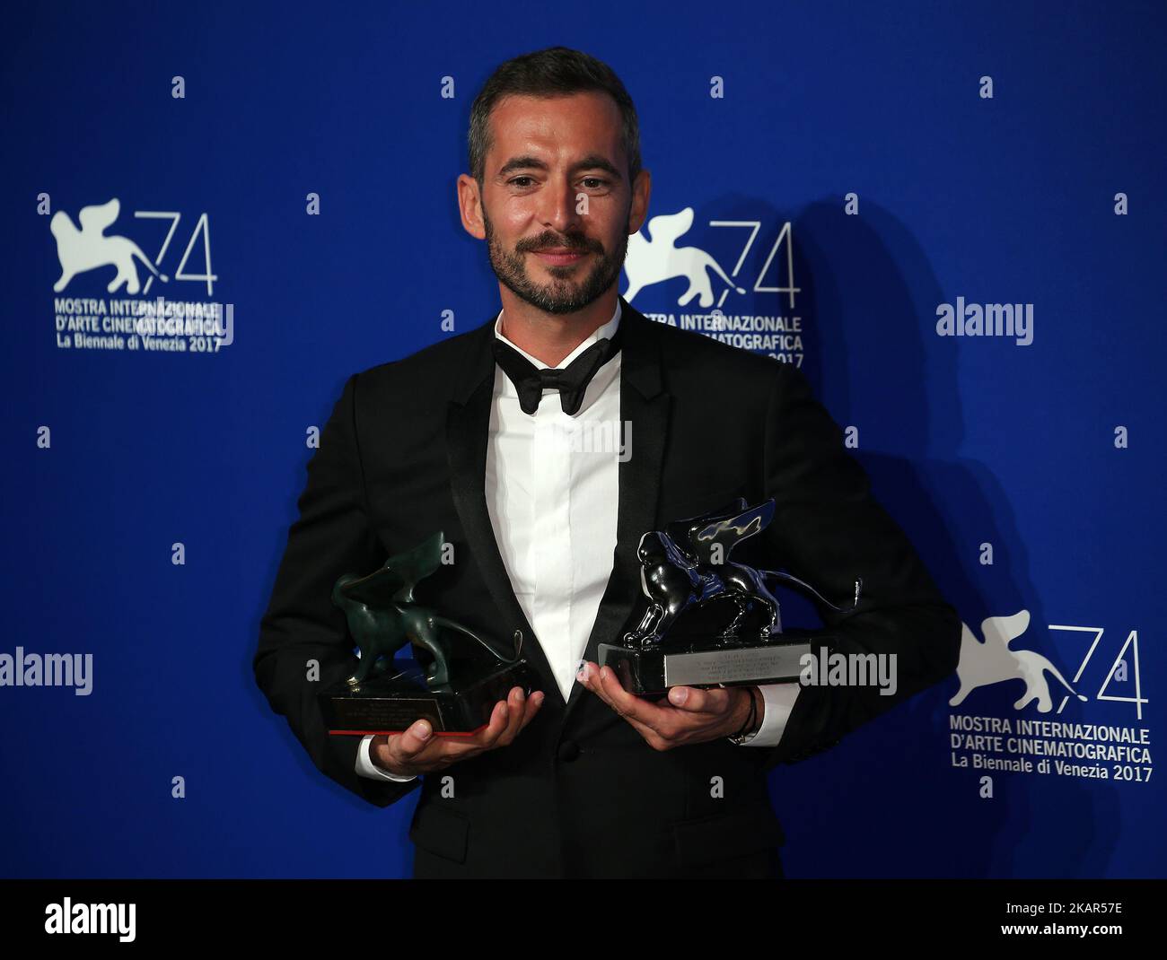 Alexandre Gavras pose with the Silver Lion for Best Director Award for ...