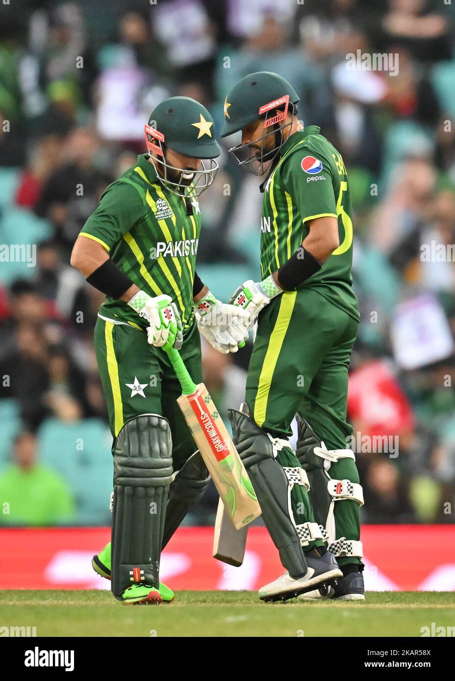 Sydney Australia November 03 2022 Babar Azam C And Mohammad