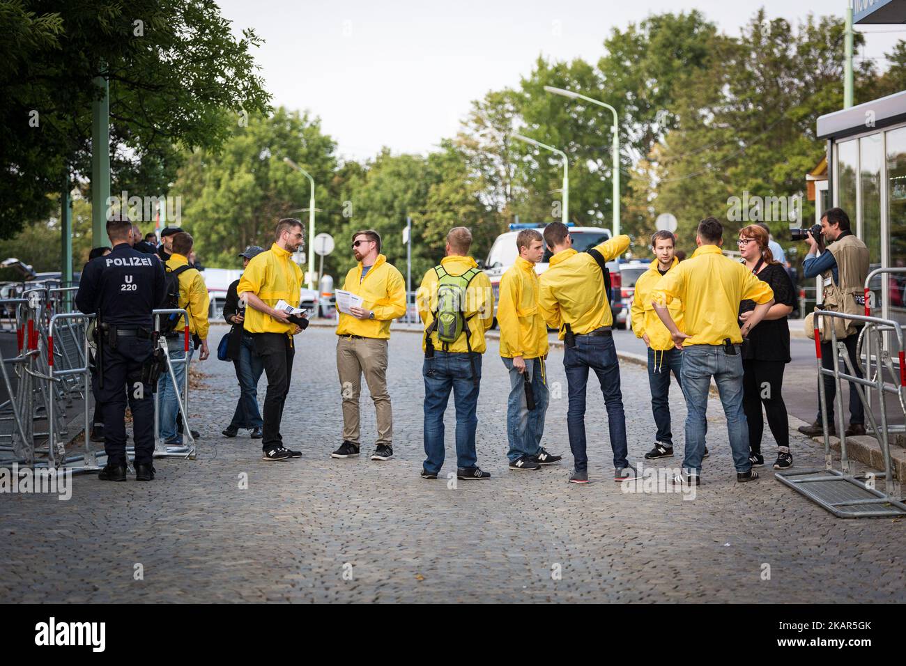 Around 150 members of the far right identitarian movement held a ...