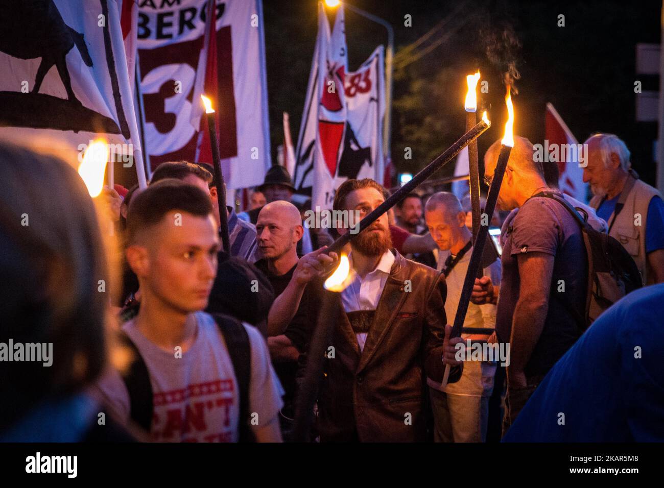 Around 150 members of the far right identitarian movement held a ...
