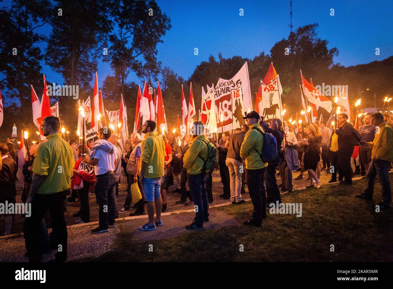 Around 150 members of the far right identitarian movement held a ...
