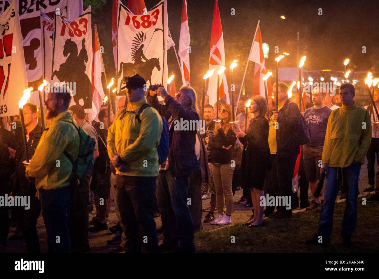 Around 150 members of the far right identitarian movement held a ...