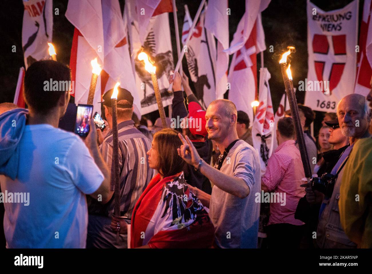 Around 150 members of the far right identitarian movement held a ...