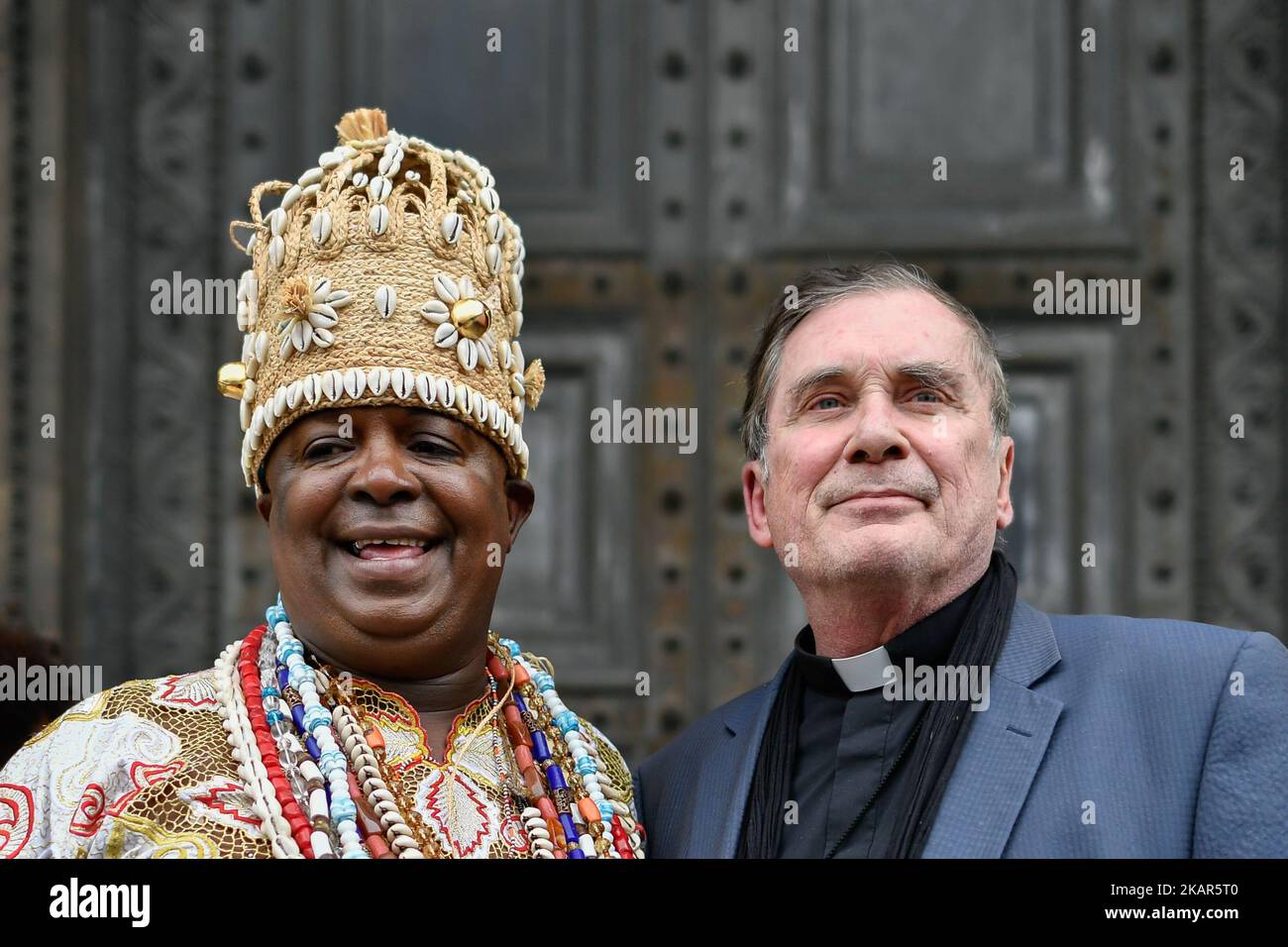 The Afro-Brazilian high Priest and Father Brian McCarthy, Priest of La ...
