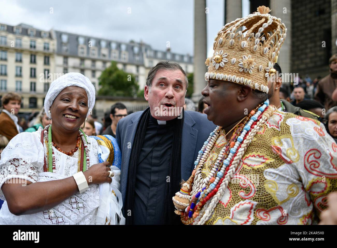 The Afro-Brazilian high Priest and Father Brian McCarthy, Priest of La ...