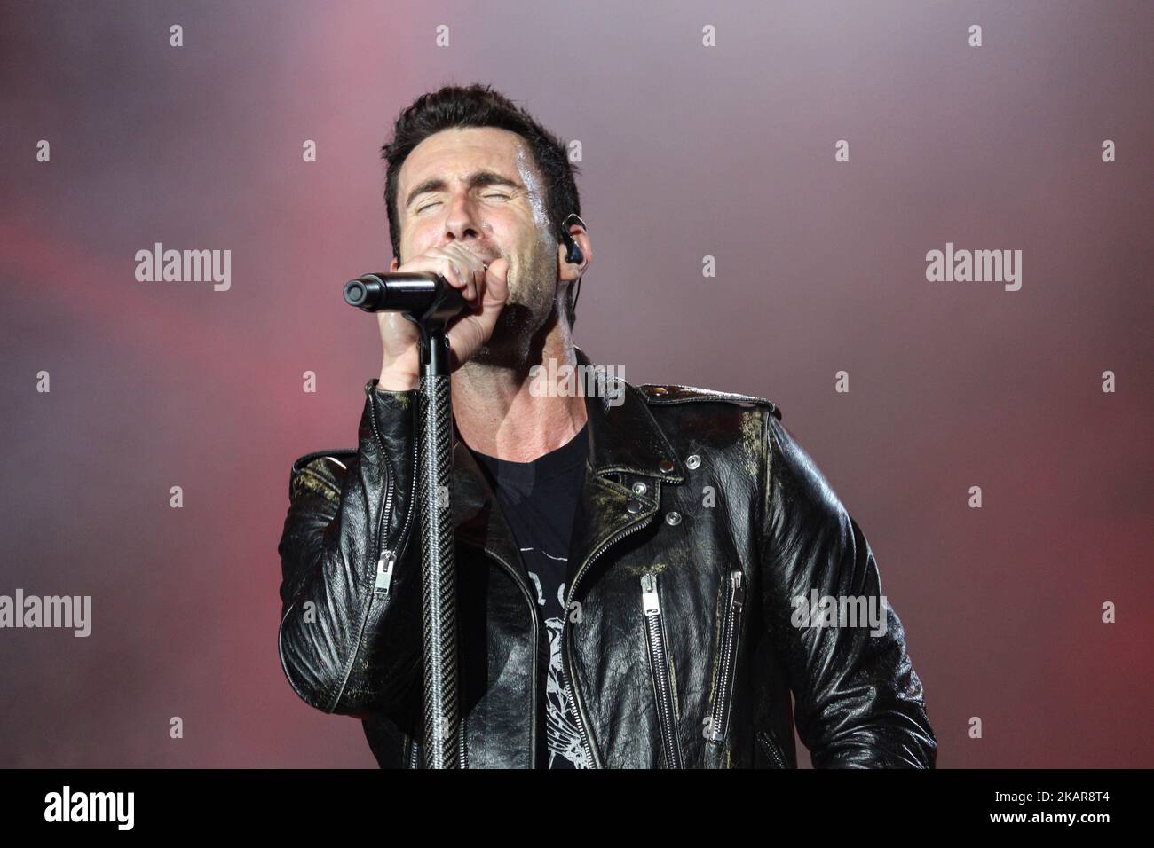 Adam Levine, lead singer of the band Maroon 5, performs at Rock in Rio ...