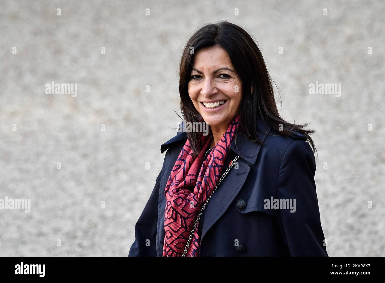 Paris Mayor Anne Hidalgo arrives the Elysee Palace in Paris to a ...