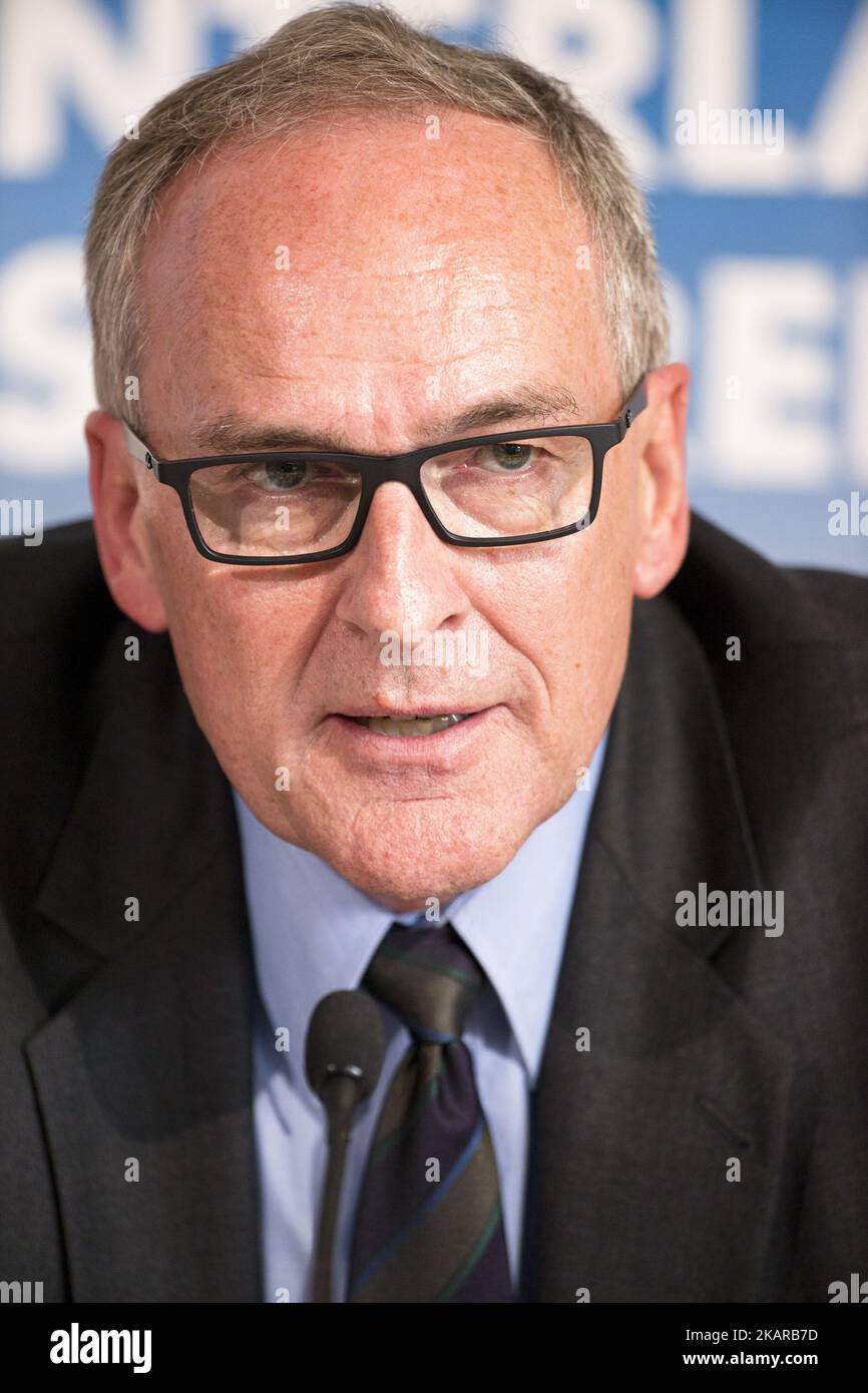 Politician Roman Reusch is pictured during a press conference about ...