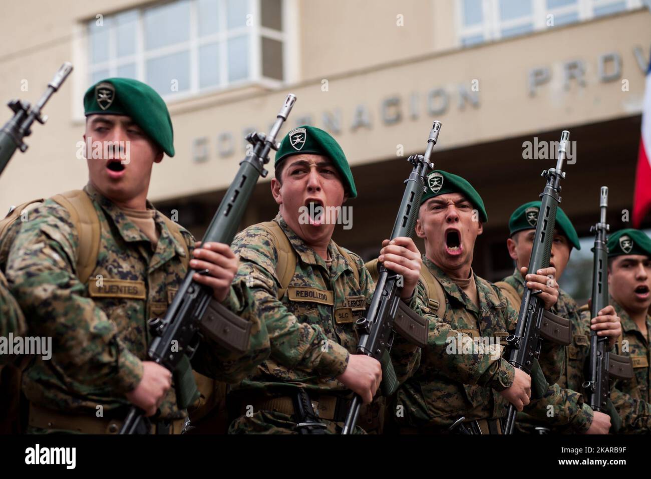 Osorno, Chile. 18 September 2017. Armed forces participate in the ...