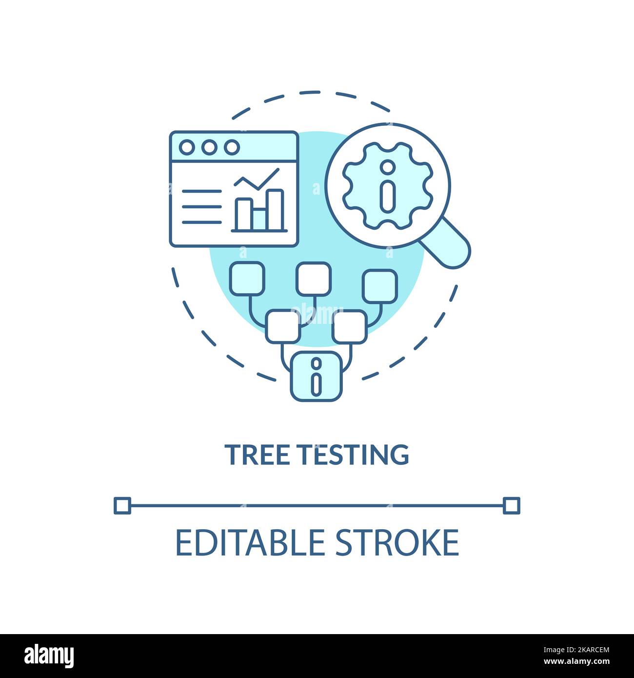 Tree testing turquoise concept icon Stock Vector Image & Art - Alamy Tree testing turquoise concept icon Stock Vector Image & Art - Alamy