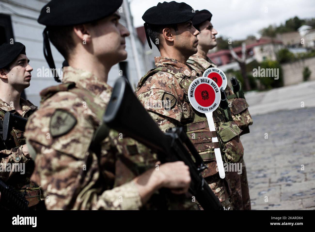 Preparation Italian troops before of the attack, Campania Grouping, Commandant is Colonel ...