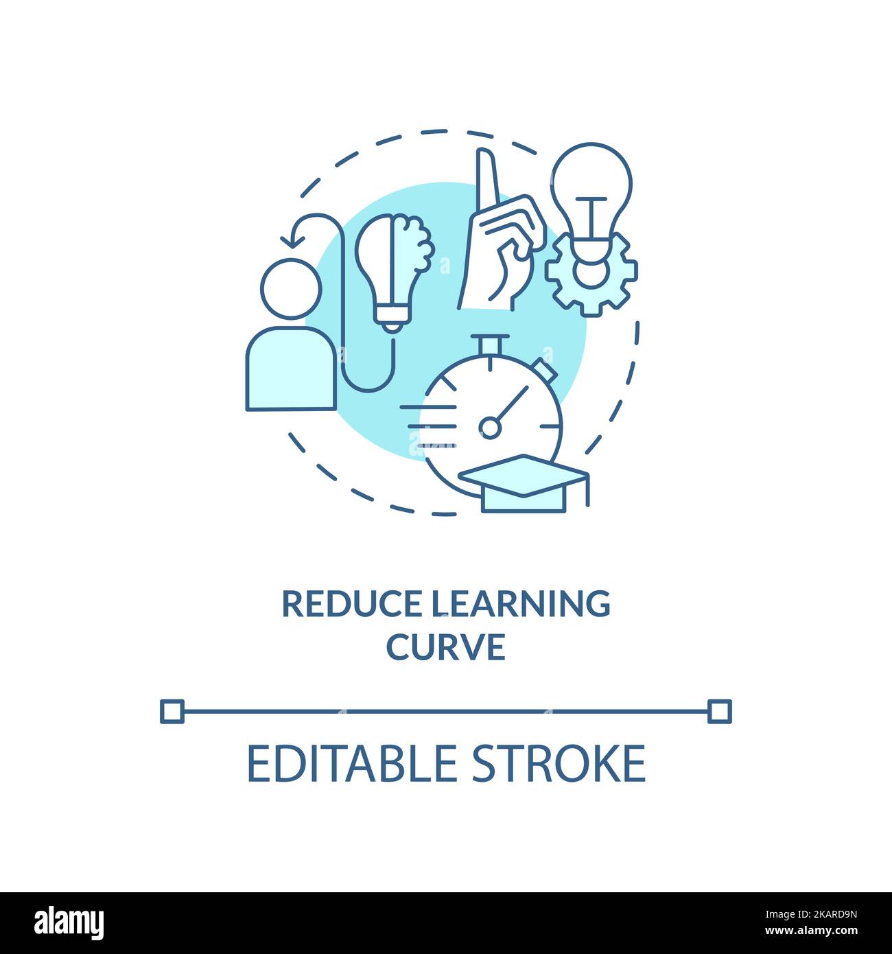 Reduce learning curve turquoise concept icon Stock Vector Image & Art ... Reduce learning curve turquoise concept icon Stock Vector Image & Art ...