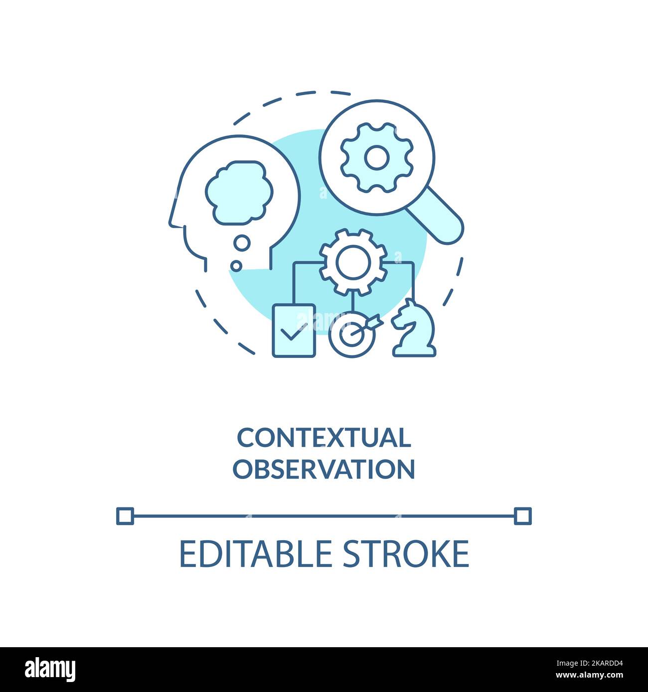 Contextual observation turquoise concept icon Stock Vector Image & Art ...