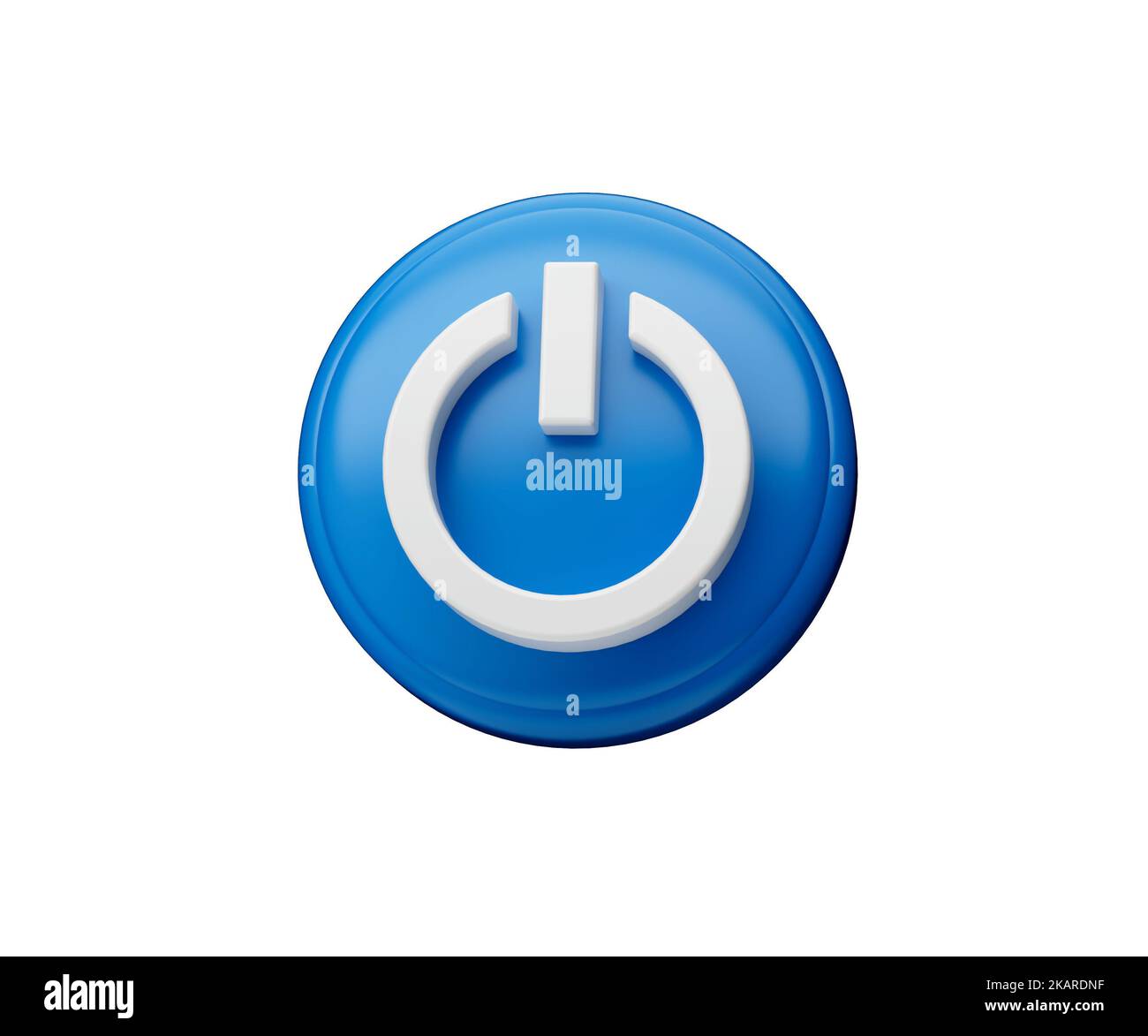 3d illustration turn off or on icon or button isolated on white ...