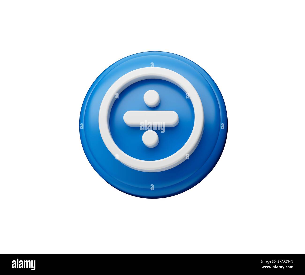 3d illustration of Division icon or button isolated on white background ...