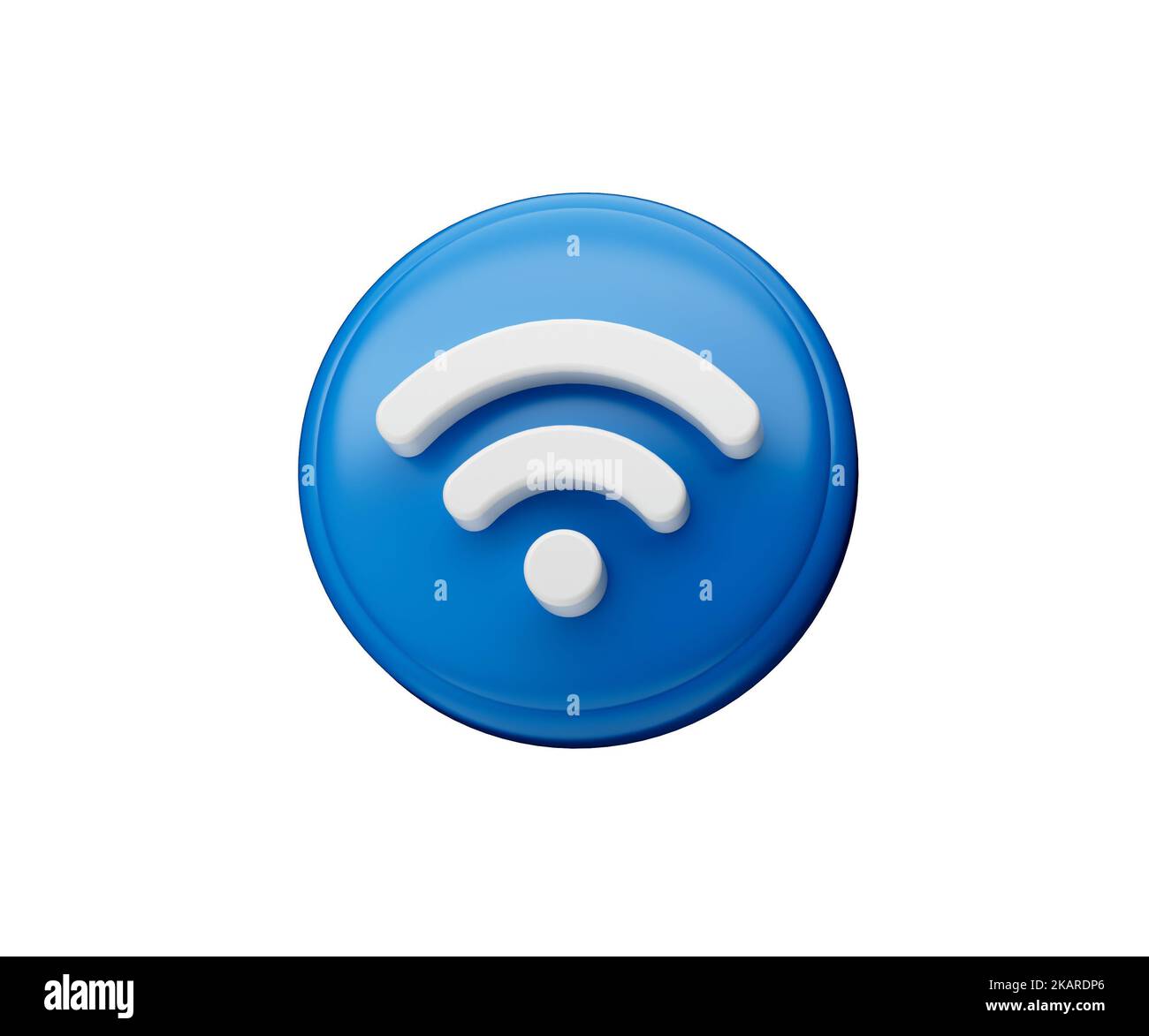 3d illustration of WiFi icon, symbol or logo isolated on white ...
