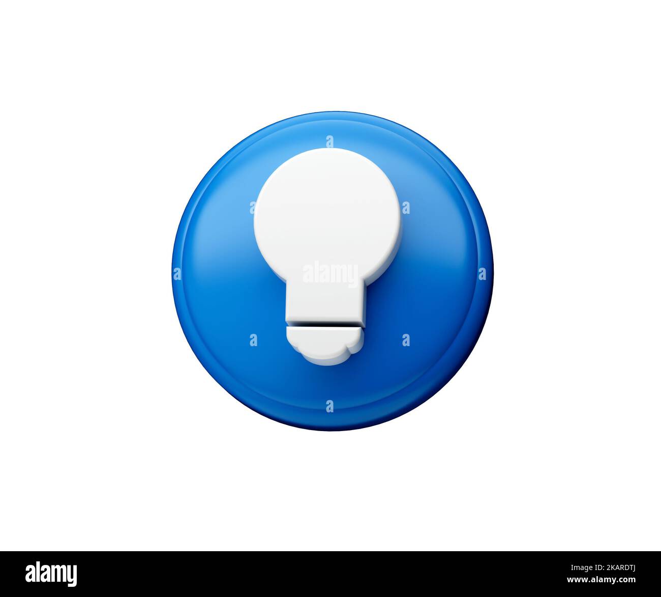 Light bulb 3d paper icon Cut Out Stock Images & Pictures - Alamy