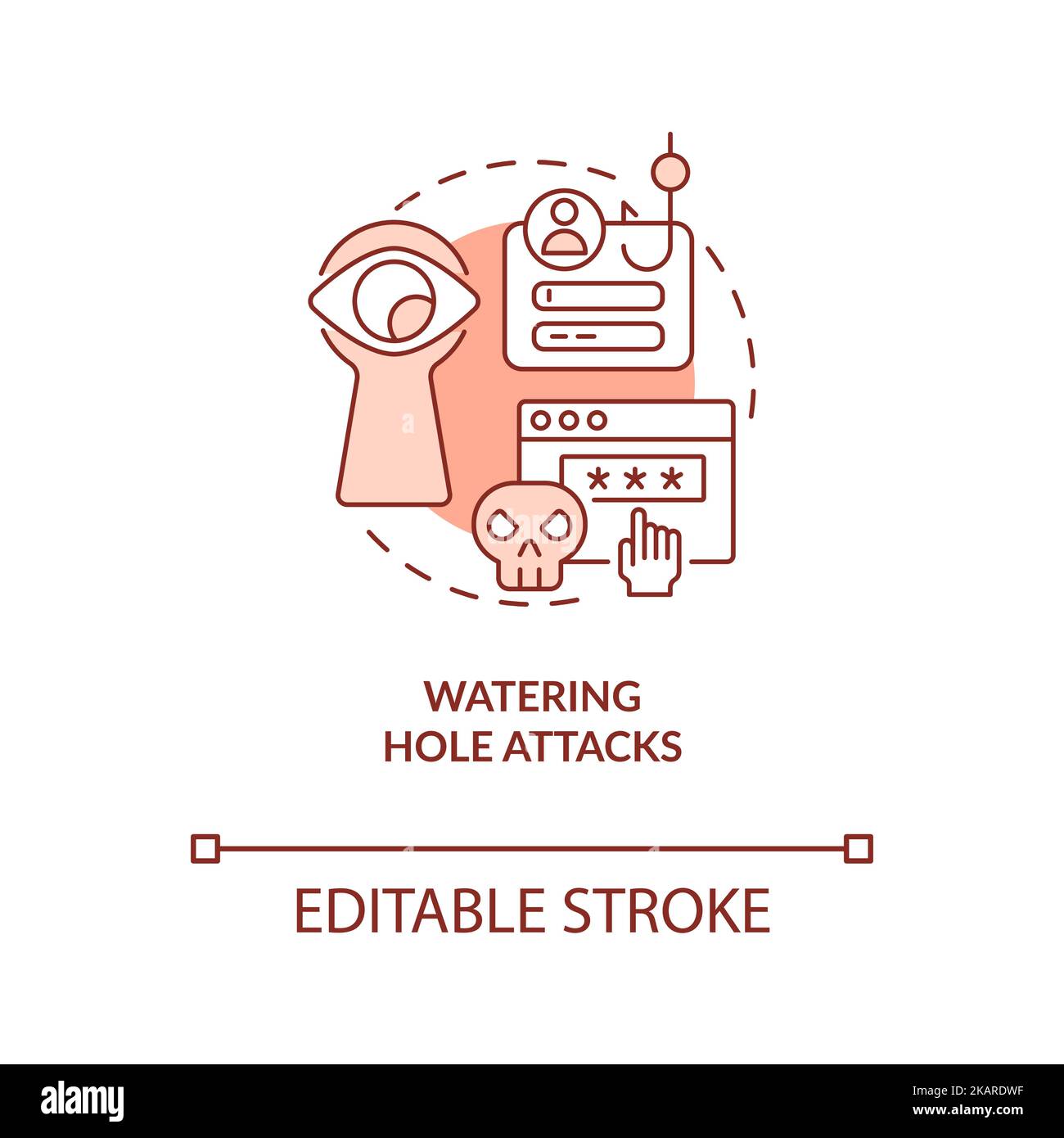 Watering hole attacks terracotta concept icon Stock Vector Image & Art ...