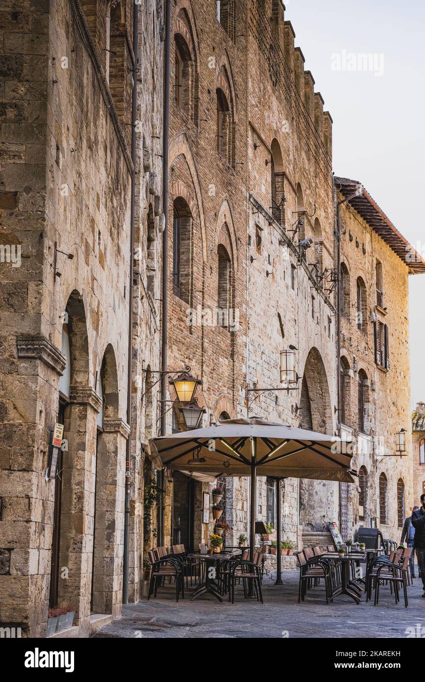 Old stone buildings in Italy town Stock Photo - Alamy
