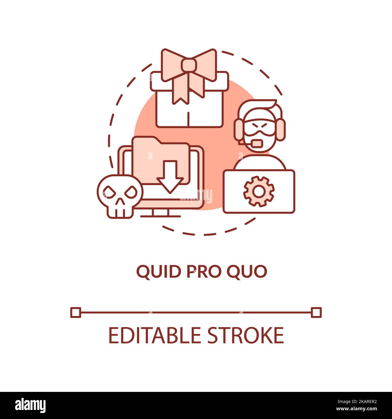 Quid pro quo attack terracotta concept icon Stock Vector Image & Art ...