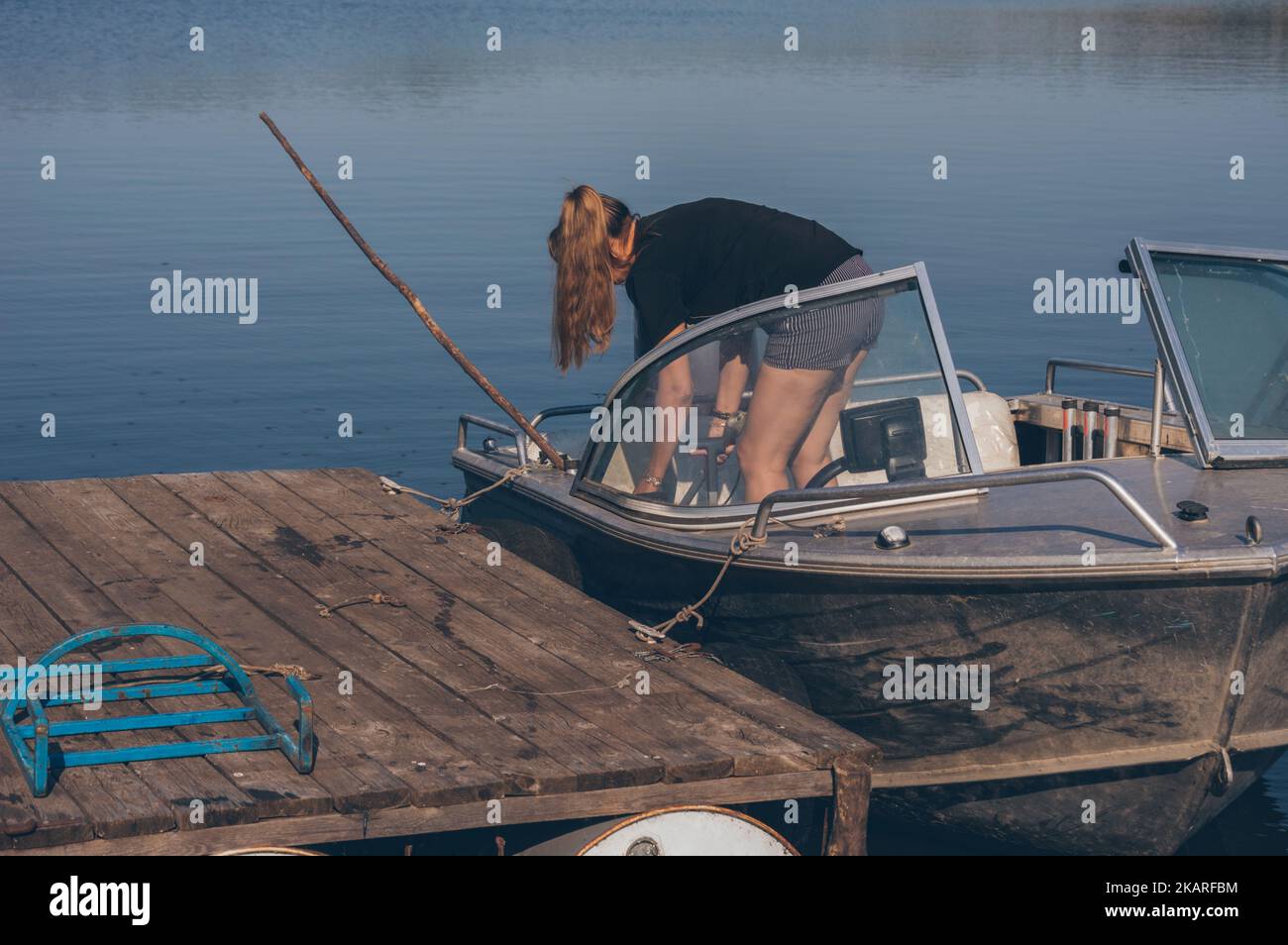 Old woman bent over hi-res stock photography and images - Alamy