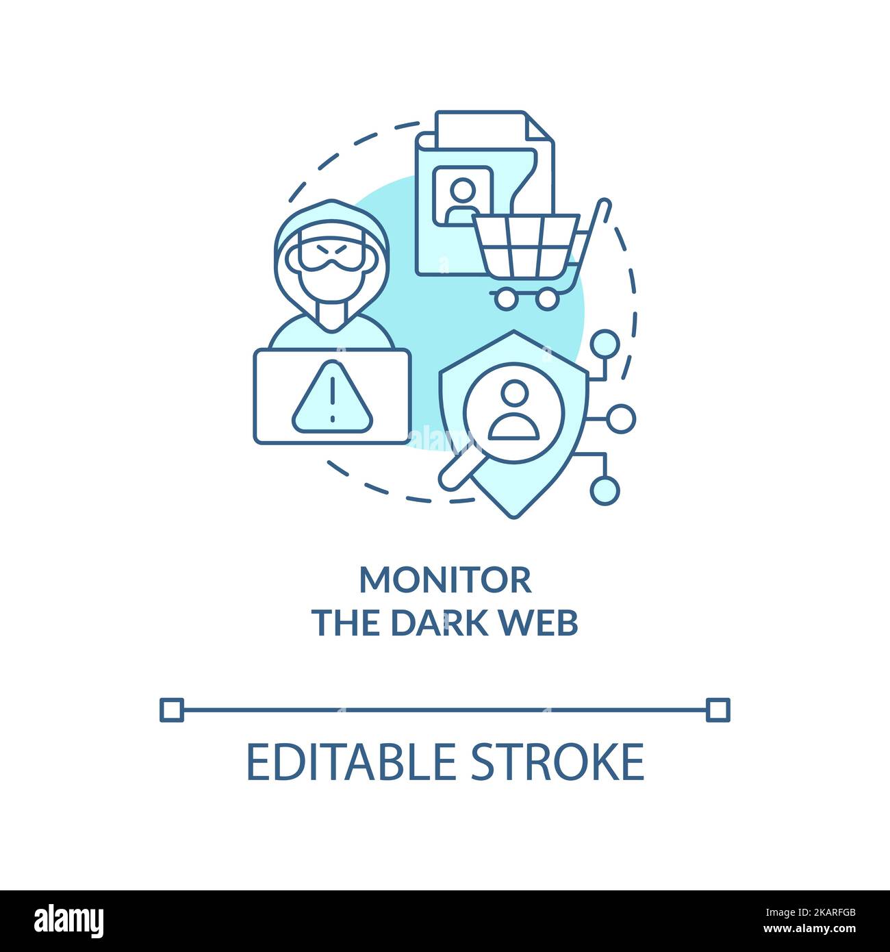 Monitor dark web turquoise concept icon Stock Vector Image & Art - Alamy