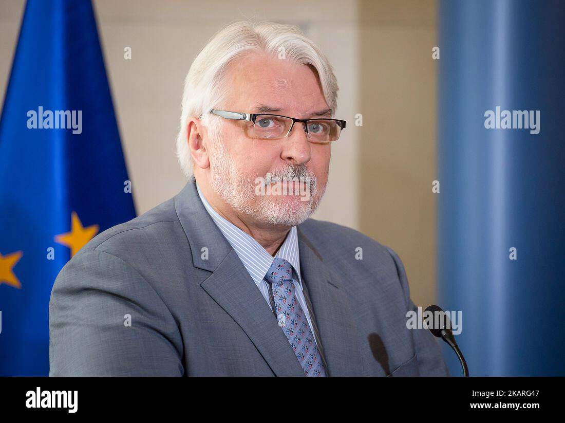 Polish minister of foreign affairs Witold Waszczykowski in Warsaw ...