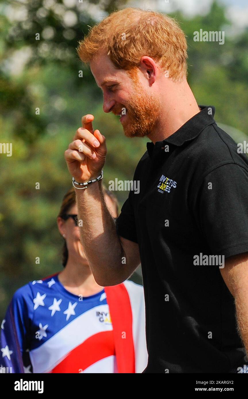 His Royal Highness Prince Harry meeting with competitors during ...