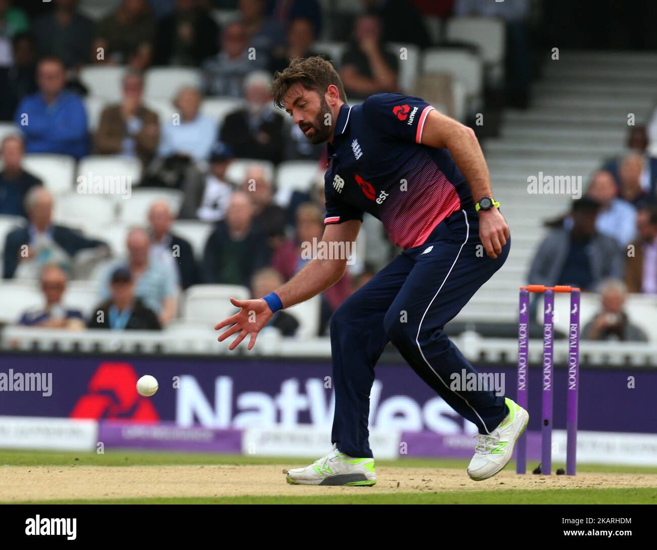 England's Liam Plunkett during 4th Royal London One Day International ...