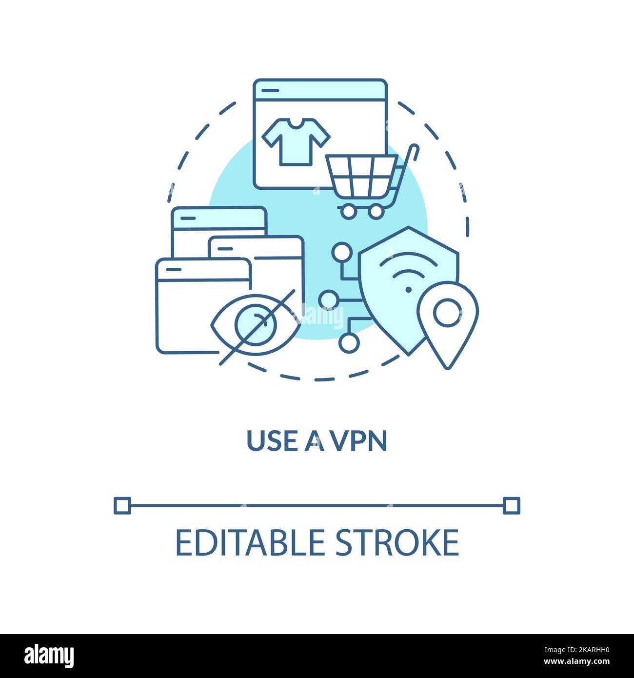 Vpn circle logo hi-res stock photography and images - Alamy