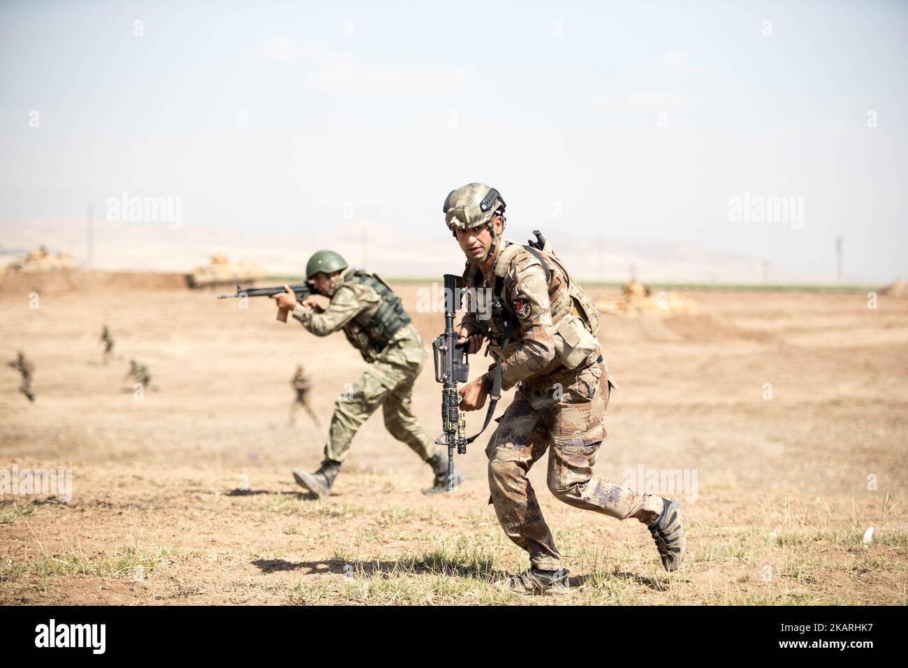 Turkish and Iraqi armament a joint military exercise on the Turkish ...