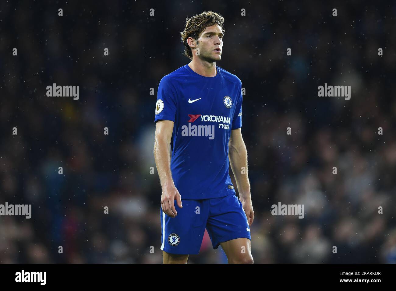 Chelsea Midfielder Marcos Alonso (3) during the Premier League match ...