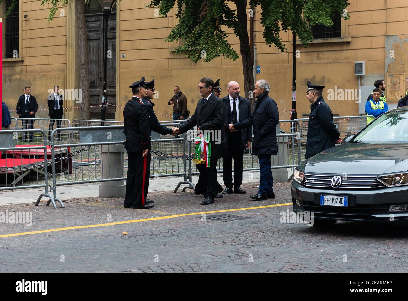 Virginio Merola arrives in San Domenico Square during Pope Francis ...