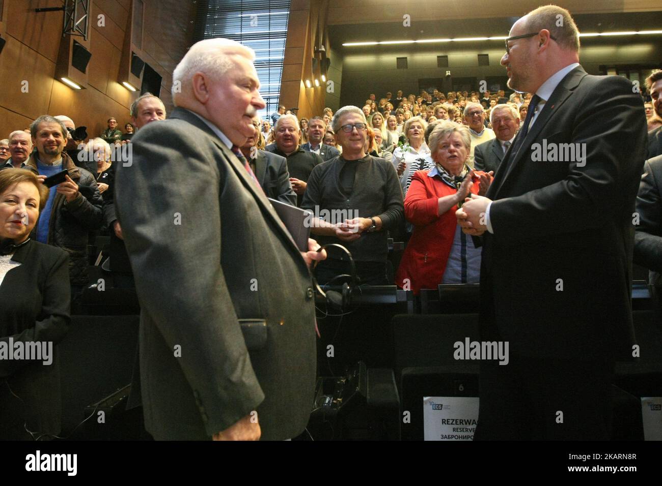 Former President of Poland and Nobel Peace Prize winner Lech Walesa is ...