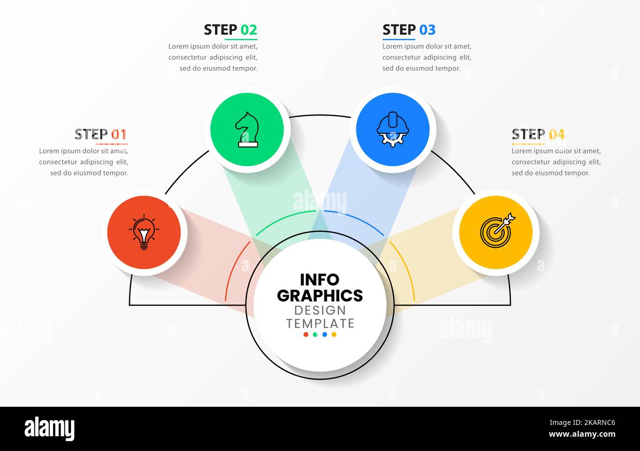 Semicircle template for design infographic hi-res stock photography and images - Alamy