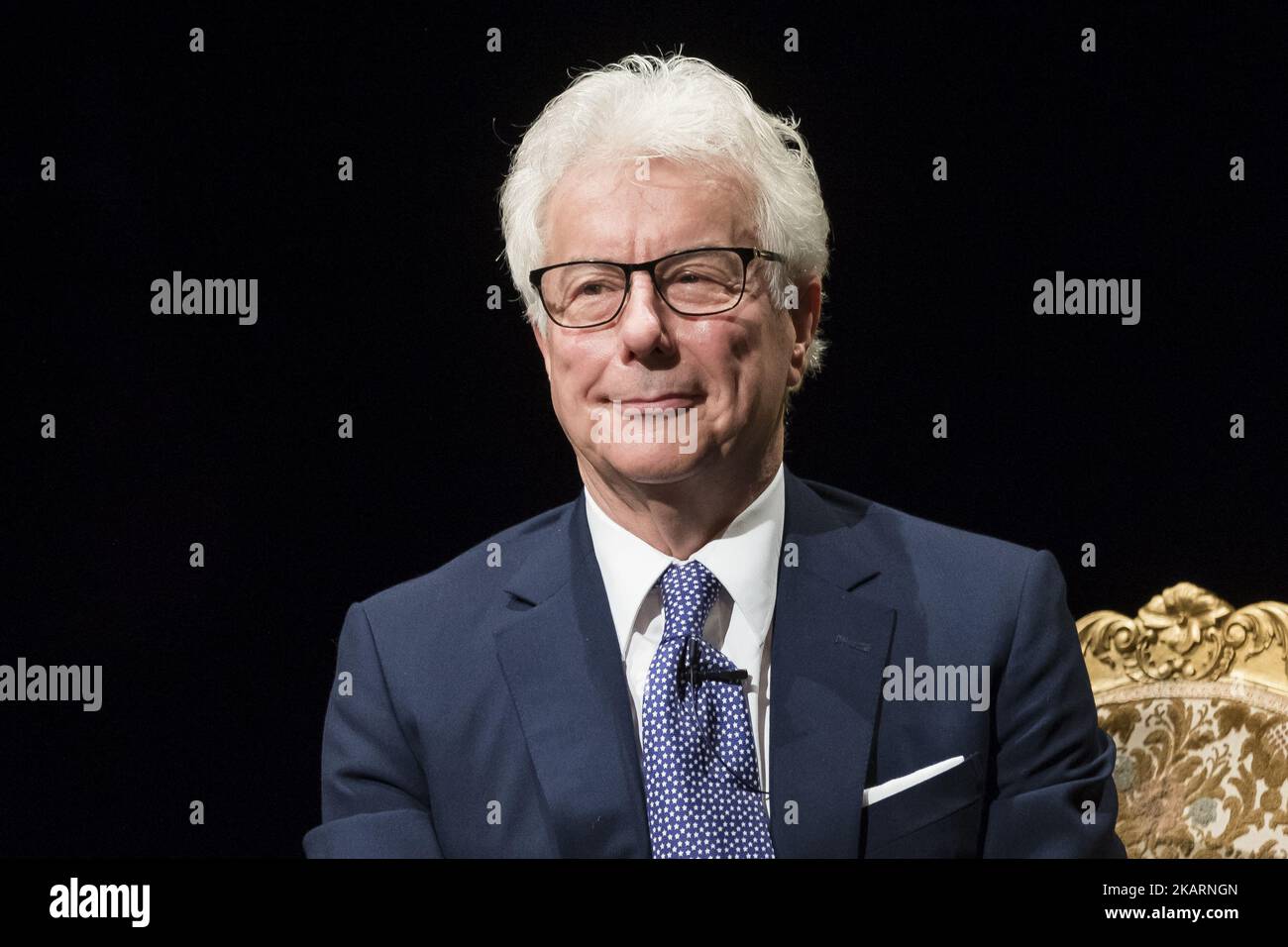 British author Ken Follet speaks during the presentation of his latest ...