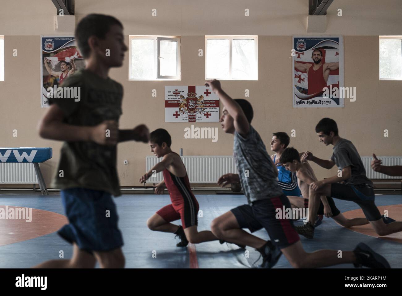 Picture of Georgian wrestlers, who won a medal in Rio Olympics in 2016 ...
