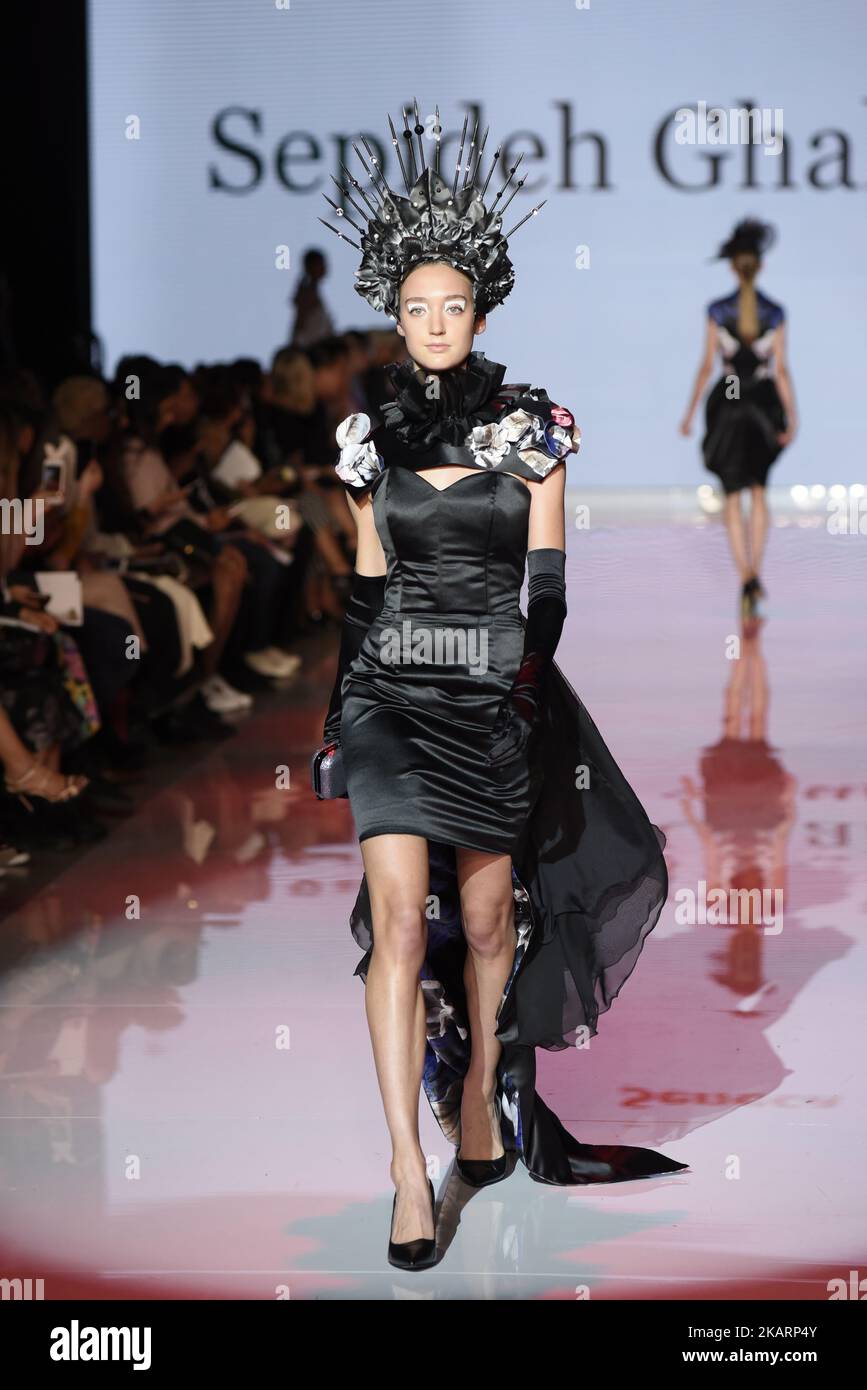 A model showcasing Senecaâ€™s School of Fashion's creation at the ...