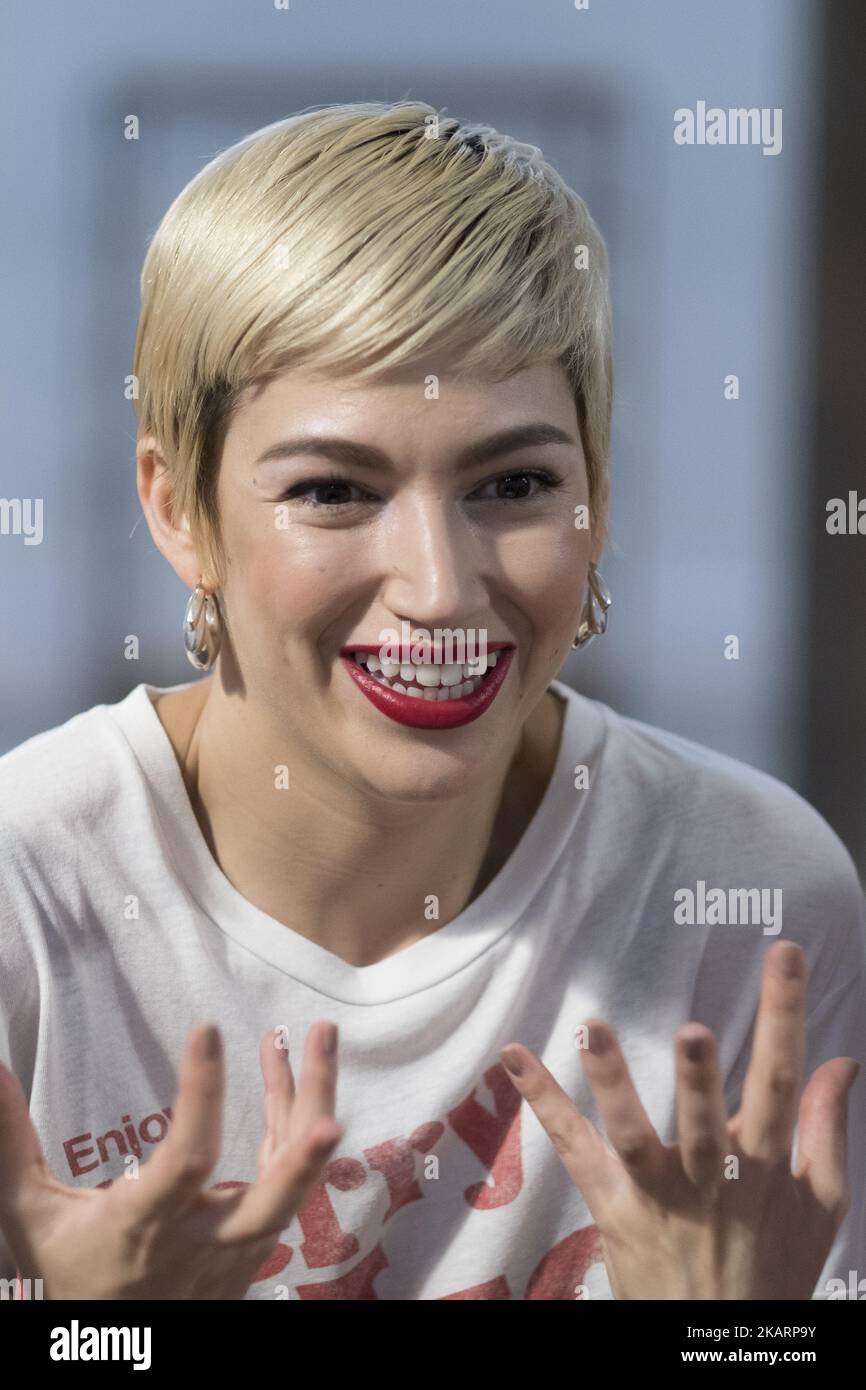 the actress Ursula Corbero attends the presentation of the series of Tv ...