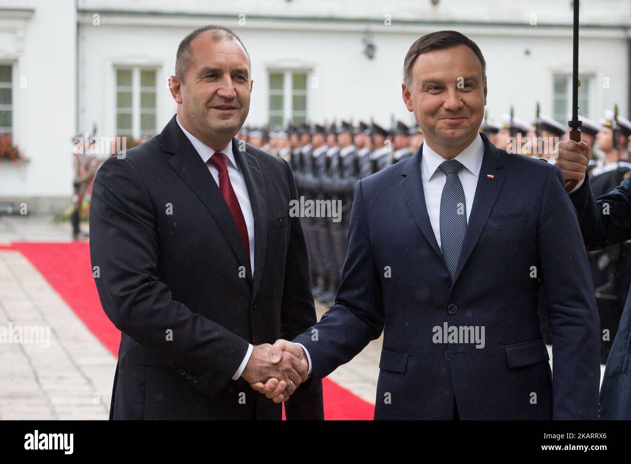 Polish President Andrzej Duda and Bulgarian President Rumen Radev ...
