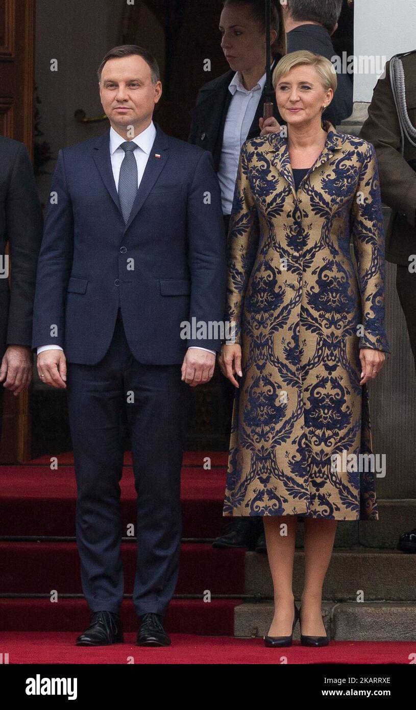 Polish President Andrzej Duda and his wife Agata Duda-Kornhauser in the ...