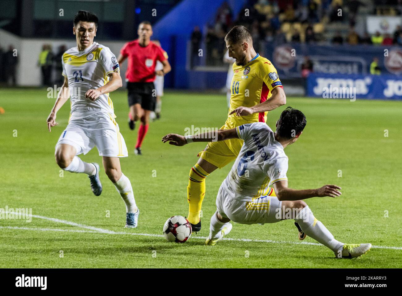 Gheorghe Grozav #10 (Romania) and Yeldos Akhmetov #6 (Kazakhstan ...