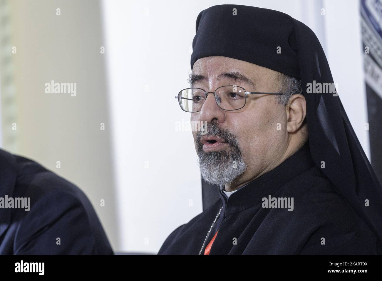 Ibrahim Isaac Sidrak, Coptic Patriarch of Alexandria, attends a press ...