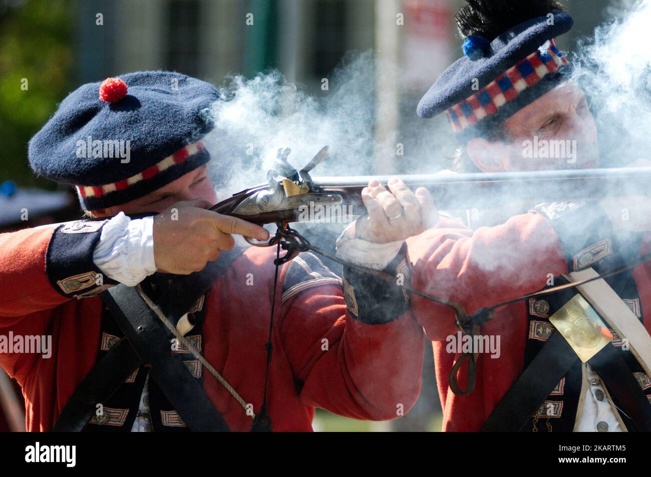 Annual re-enactment of the Battle of Germantown during the ...