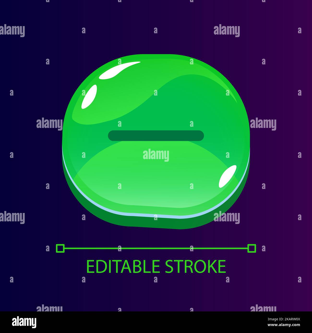 Minus sign glossy ui button with linear icon Stock Vector Image & Art ...