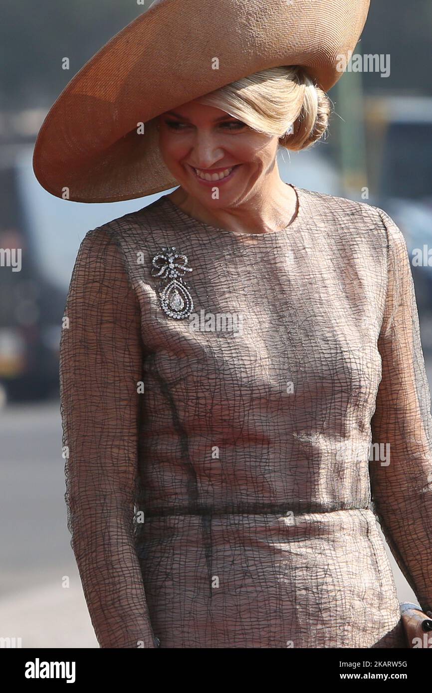 Queen Maxima of the Netherlands during a welcome ceremony at the ...
